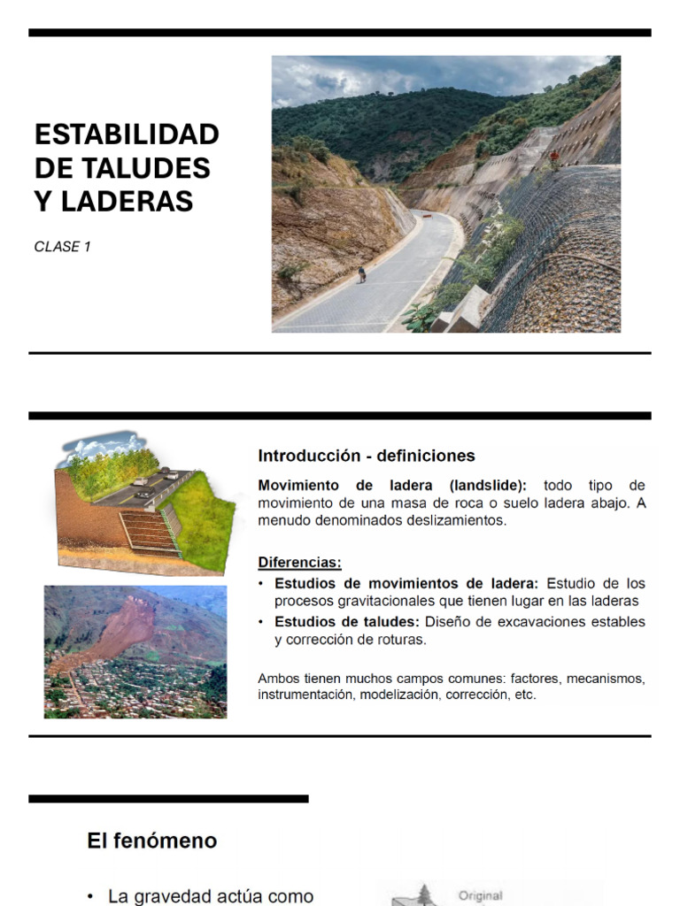 Estabilidad de Taludes: Métodos y Análisis | PDF | Física Aplicada e ...