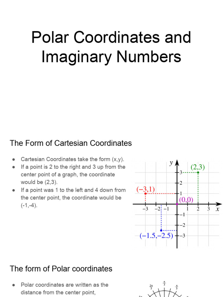 Polar Coordinates and Imaginary Numbers | PDF