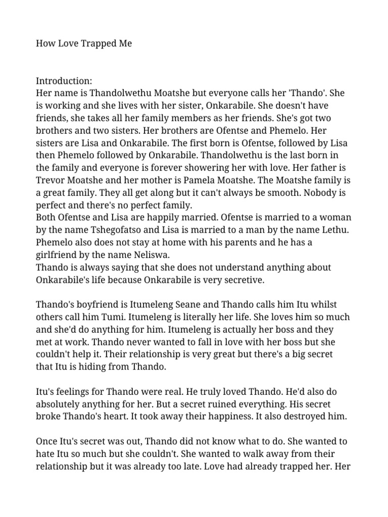 How Love Trapped Me | PDF