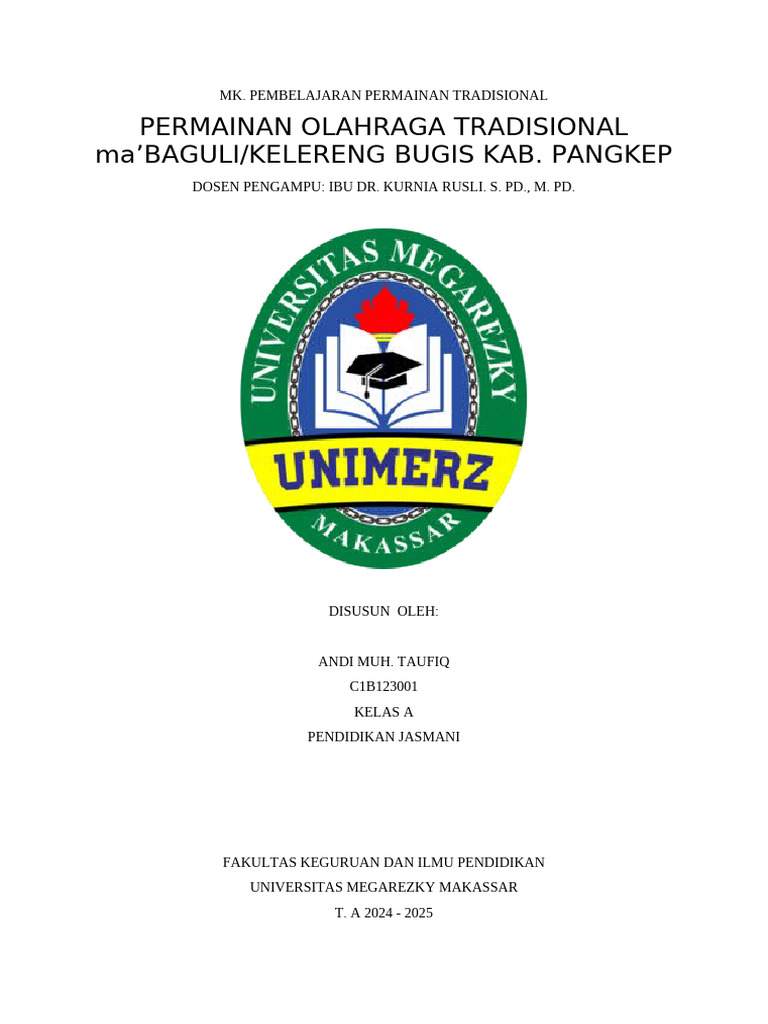 Permainan Tradisional Ma'baguli Pangkep | PDF
