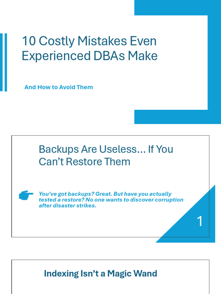 Even The Best DBAs Miss These | PDF | Information Retrieval | Data Management