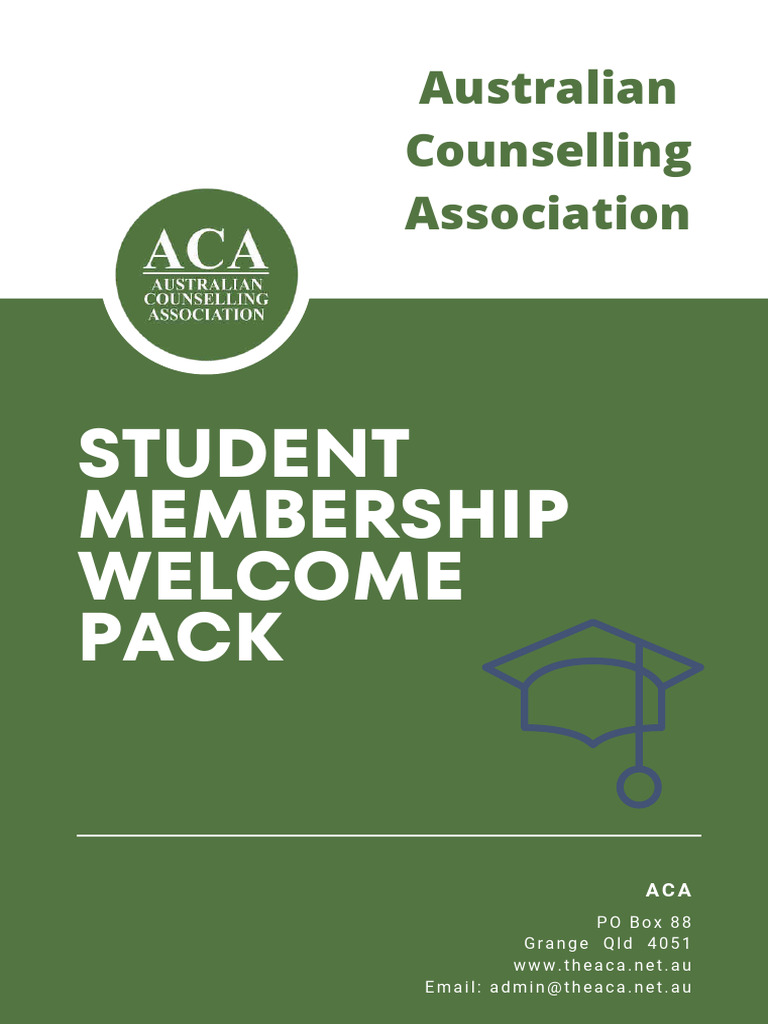 Australian Counselling Association Student Membership Pack 2022 | PDF ...