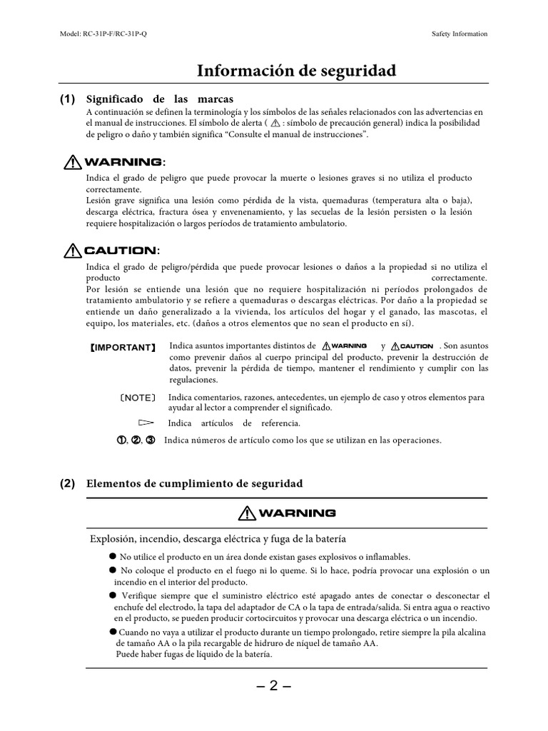 RC-31P Unlocked Parte3 | PDF | Quemar | Descarga electrostática