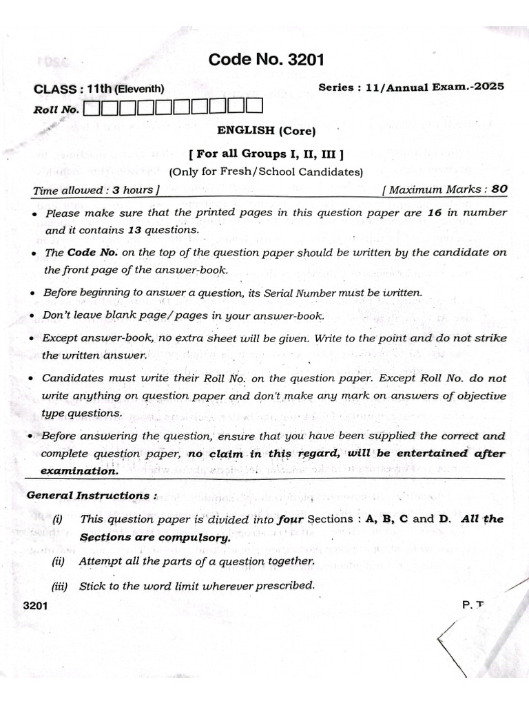 English Class 11th Hbse Pdf