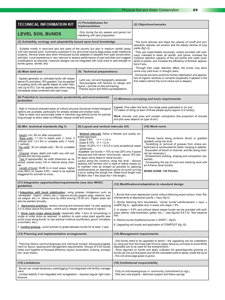 Watershed Development Guidelines: Soil Bunds | PDF | Soil | Surface Runoff