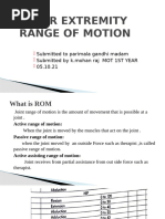Hip Joint Rom Testing | PDF | Hip | Anatomical Terms Of Motion