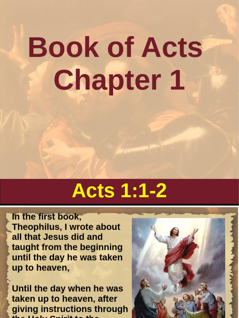 Acts PPT Chapter 1-1 | PDF | Acts Of The Apostles | Jesus