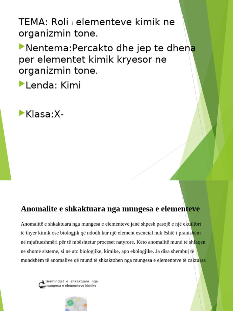 Anomalite e Shkaktuara Nga Mungesa e Elementeve | PDF