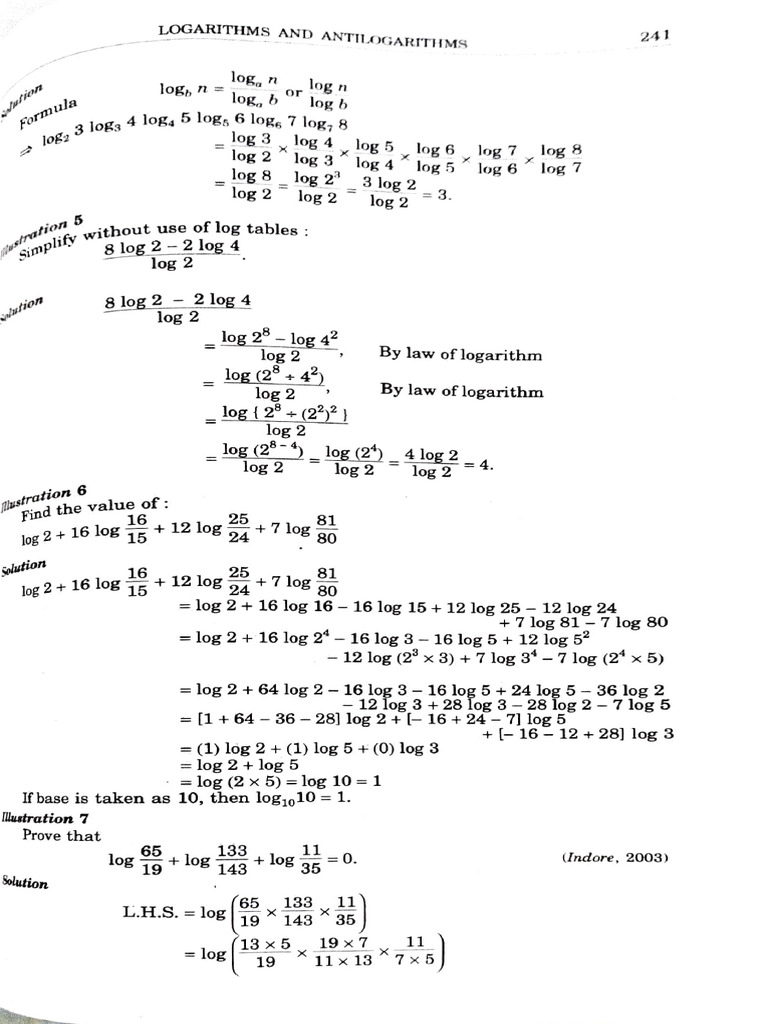 Logarithm and Antilogaithm | PDF | Logarithm | Mathematics