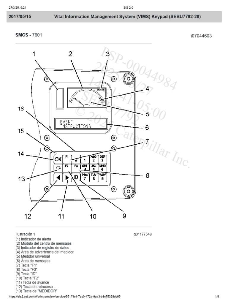 Códigos VIMS para Caterpillar | PDF | Bienes manufacturados ...