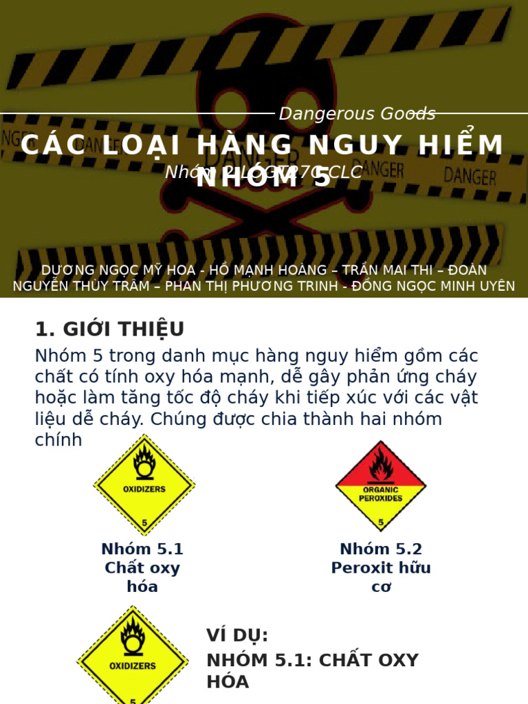 Dangerous Goods Class 5 - Group 2 - Log27c CLC | PDF