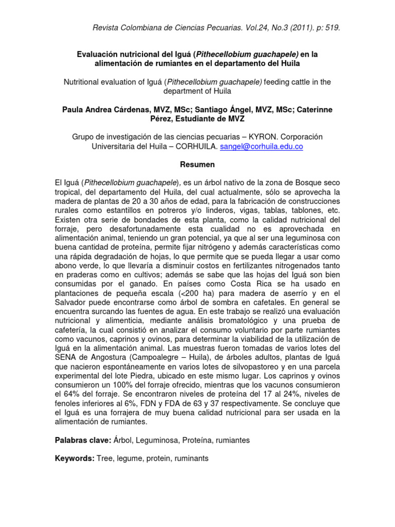 Evaluacion Nutricional Del Igua en La Al | PDF | Fertilizante | Botánica