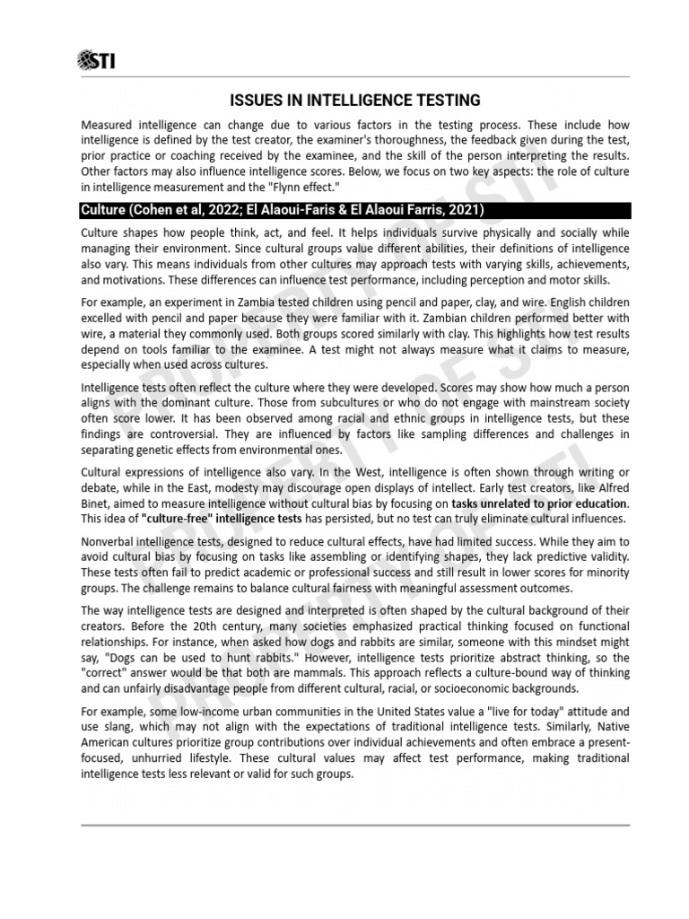 ISSUES_unlocked | PDF | Intelligence Quotient | Intelligence