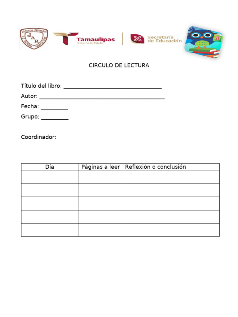 Círculo de Lectura: Guía de Actividades | PDF
