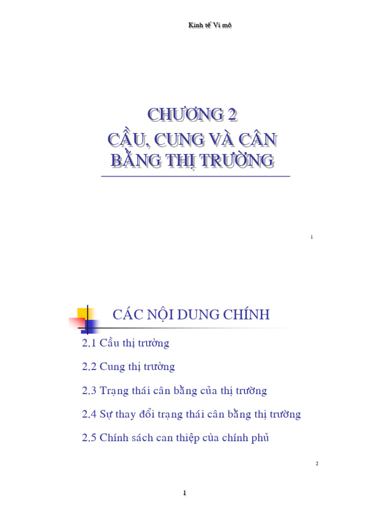 Chuong 2 Cau Cung Va Can Bang Thi Truong | PDF