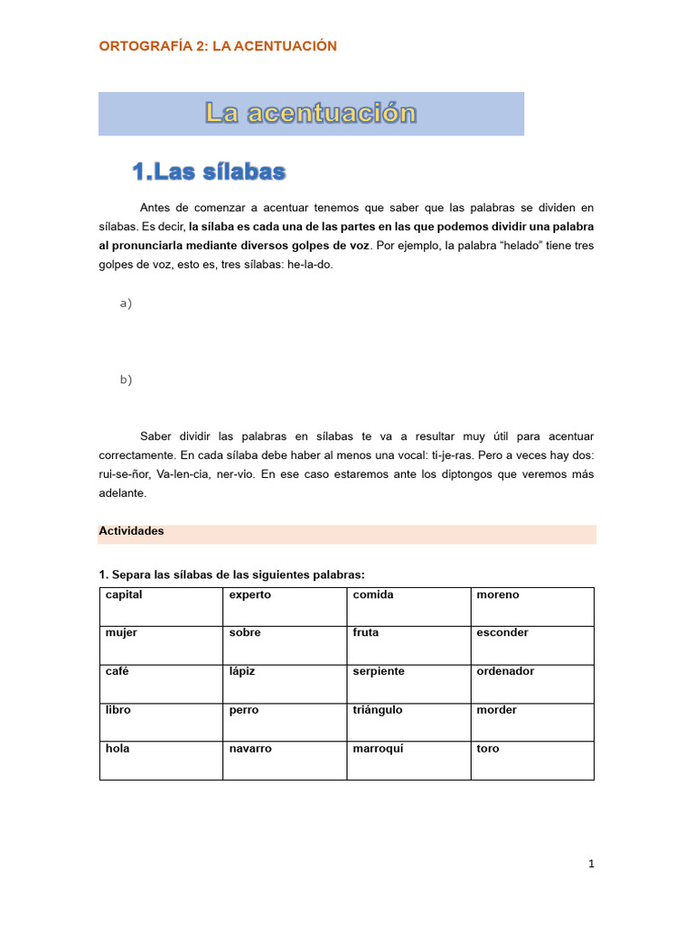 Reglas de Acentuación en Español | PDF | Lingüística