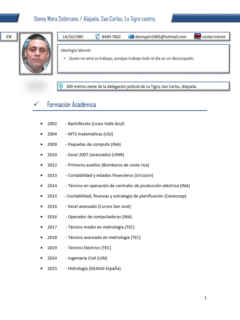 CV-Danny+Mora+Solorzano | PDF | Informática | Software