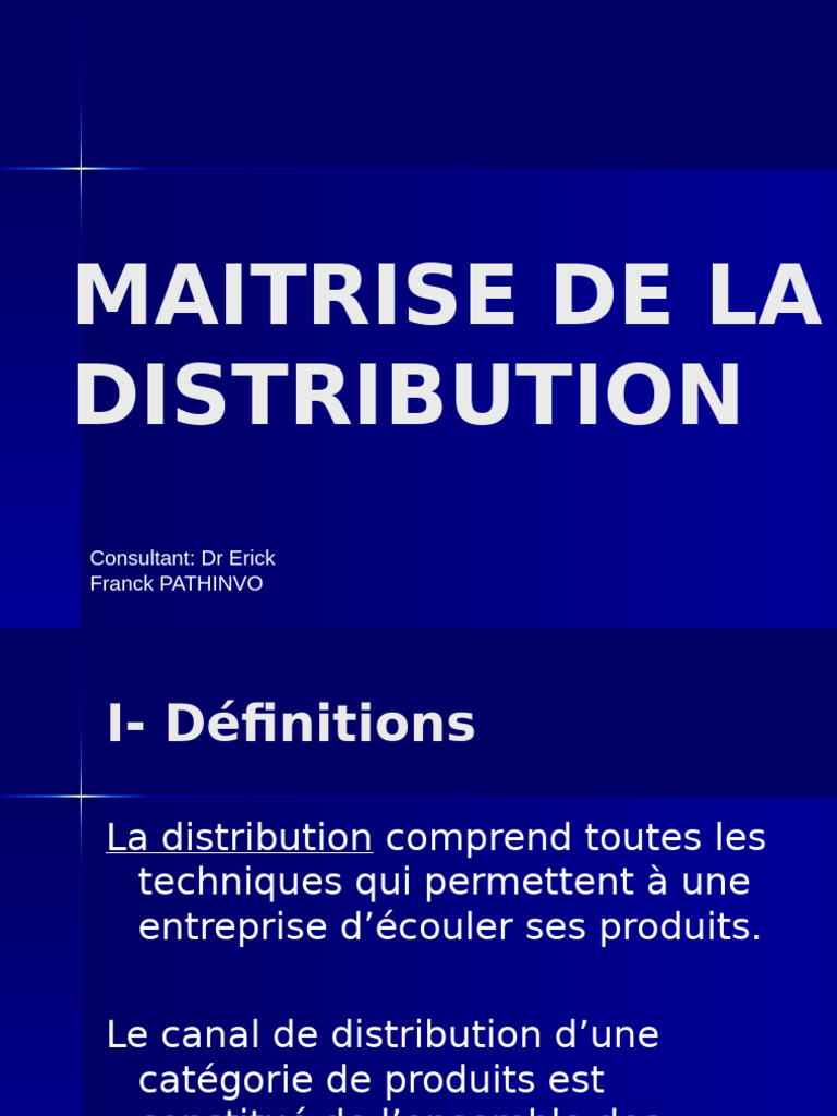 Maîtrise des Circuits de Distribution | PDF | Commerce | Business