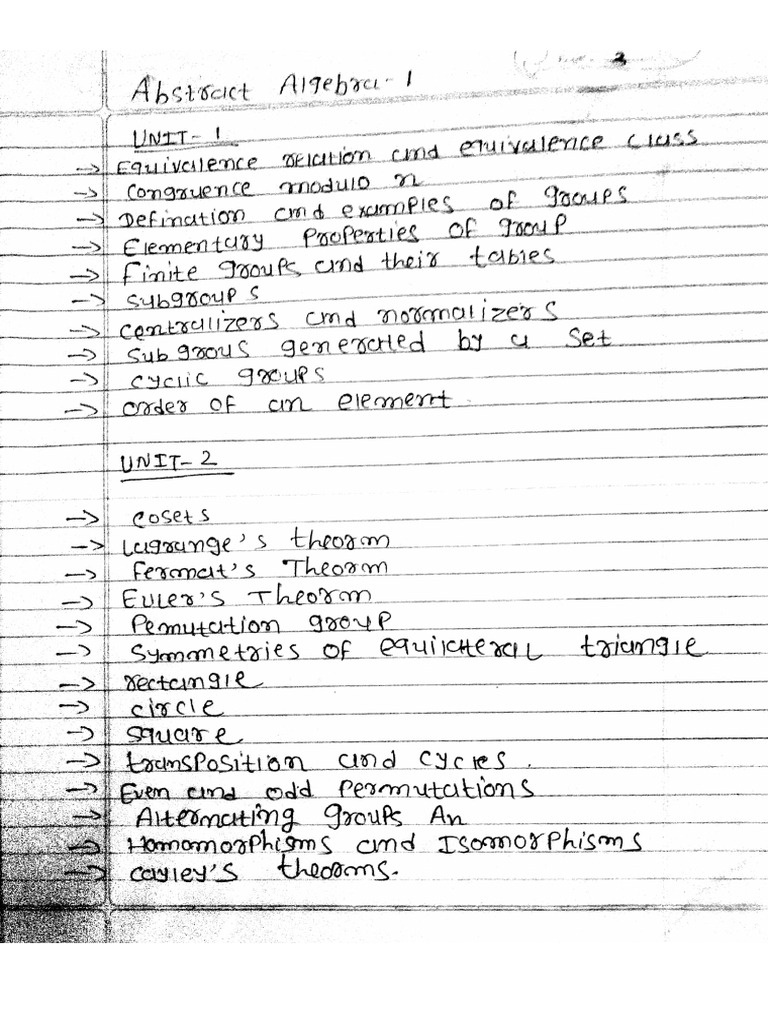 Abstract Algebra 1 - 1 | PDF