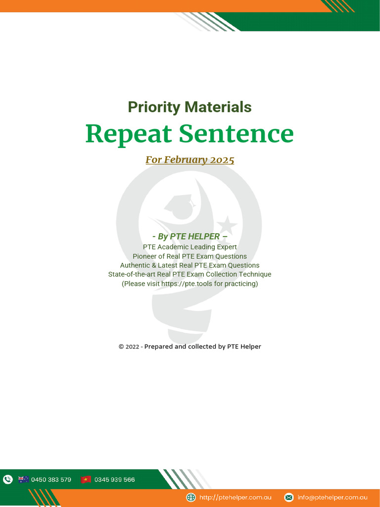 Repeat Sentence Priority Materials HELPER February 2025 | PDF | Lecture | Libraries