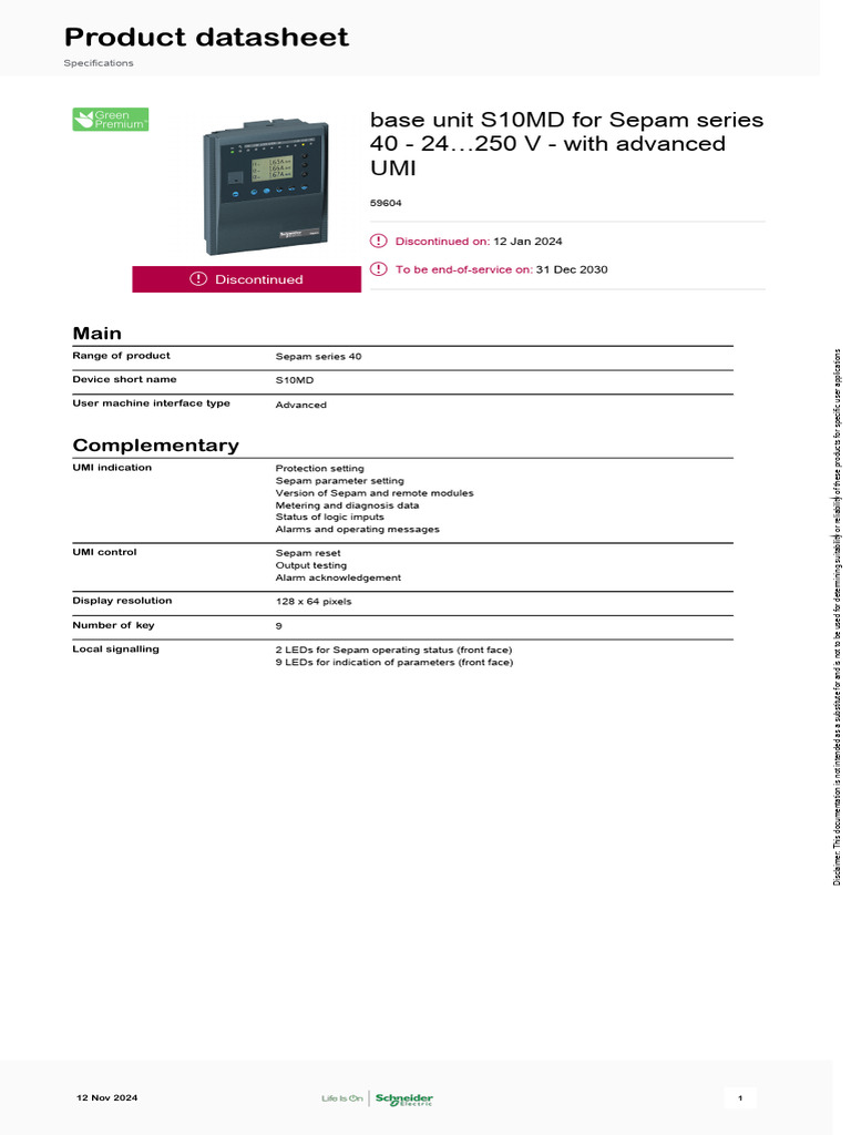 Schneider Electric - Sepam-Serie-40 - 59604 | PDF | Manufactured Goods ...