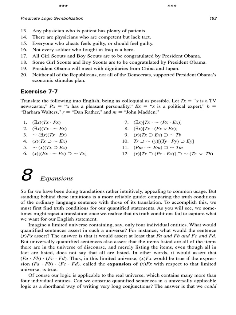 QL Expansions and Truth Tables | PDF | Argument | Interpretation (Logic)