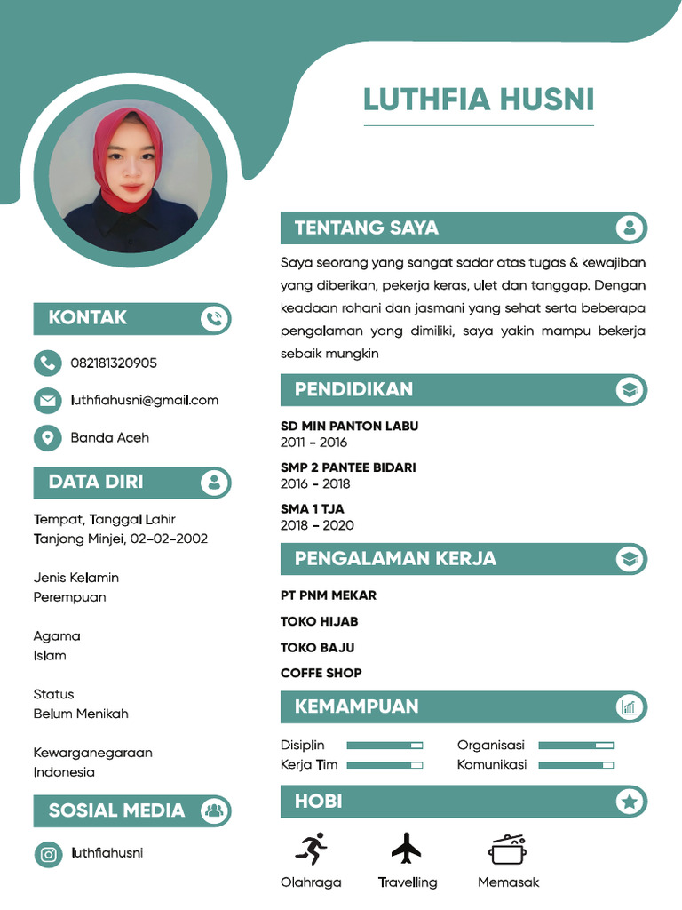 CV Luthfia Husni | PDF