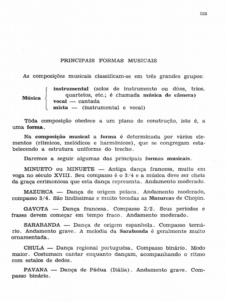 Principais Formas Musicais | PDF | Sonata | Música clássica