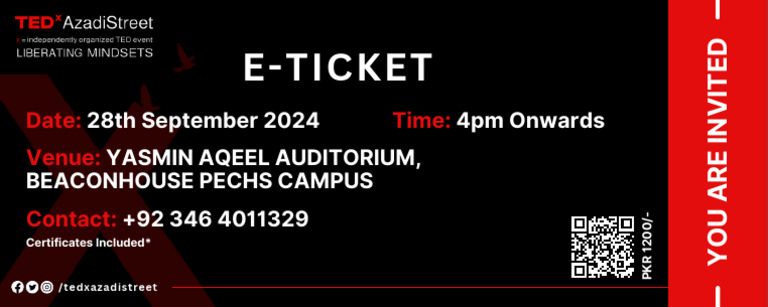 TEDx Azadi Street Event Invitation | PDF