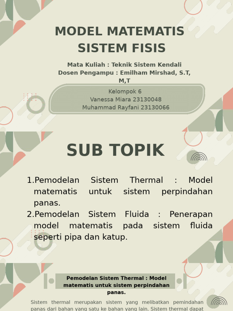 PPT TEKNIK SISTEM KENDALI | PDF