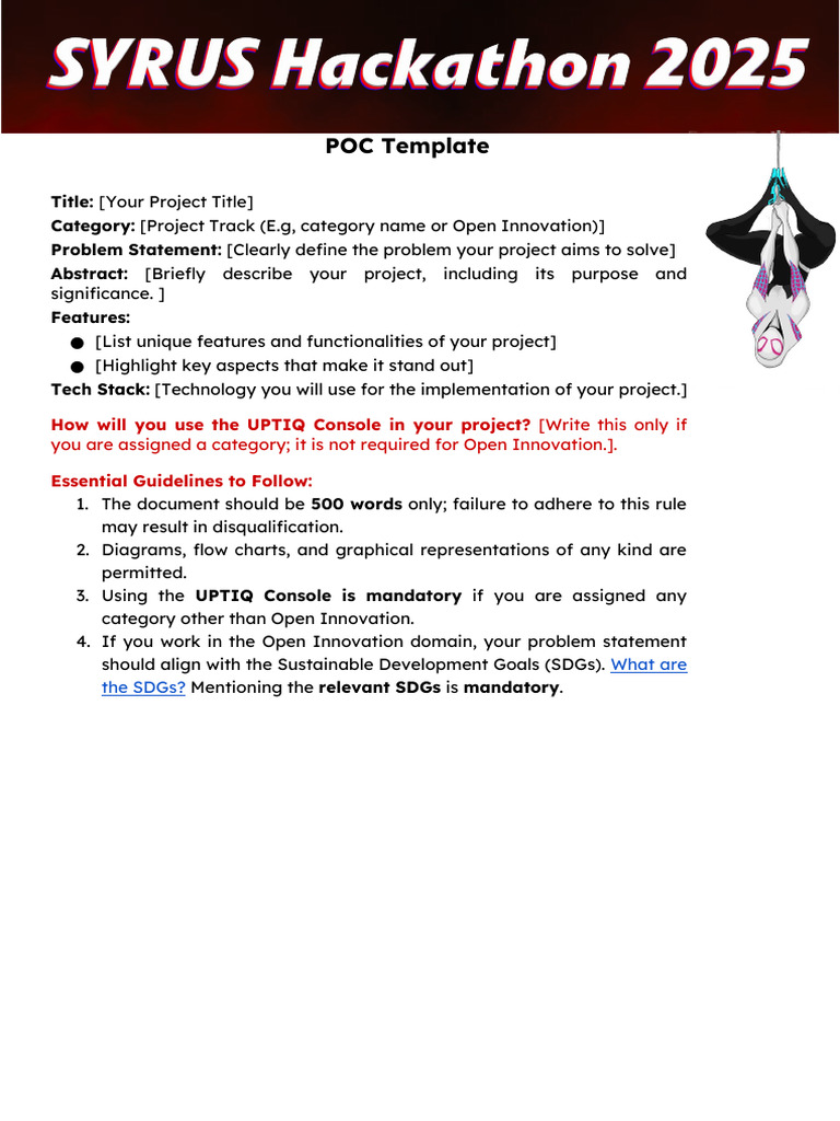 Hackathon POC Template Guide | PDF