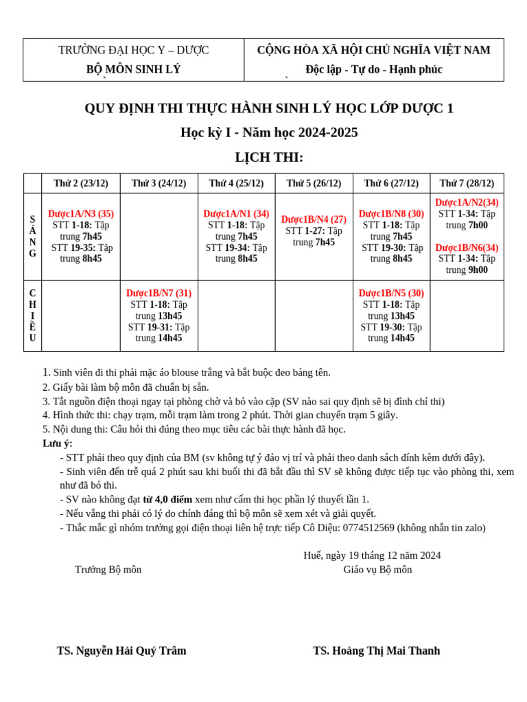 TB-kiem-tra-thuc-hanh-SLH-DUOC-1-HK1-24-25 | PDF