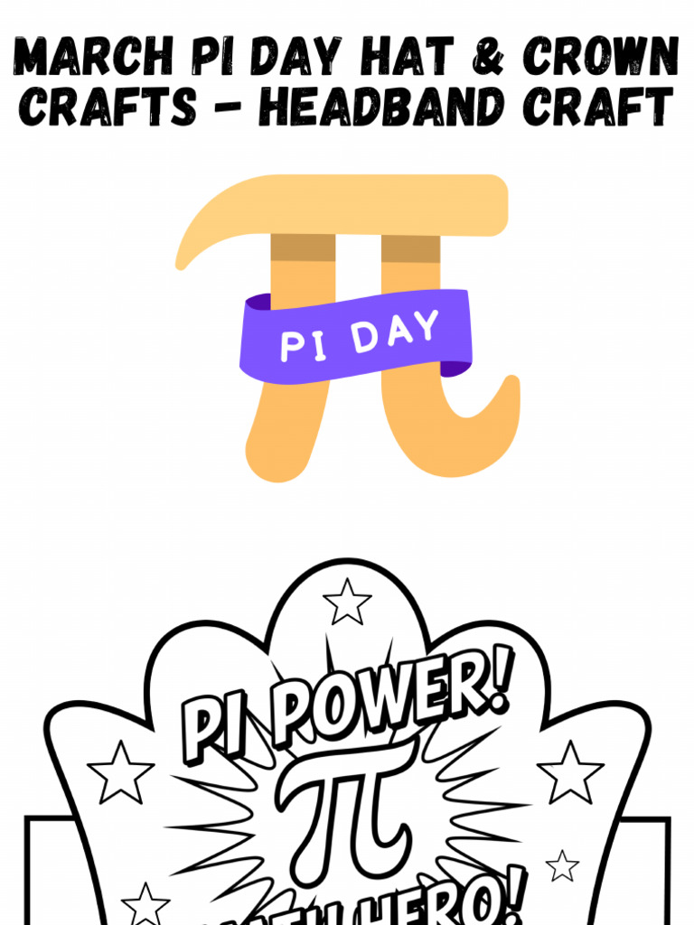 March Pi Day Hat & Crown Crafts - Headband Craft | PDF