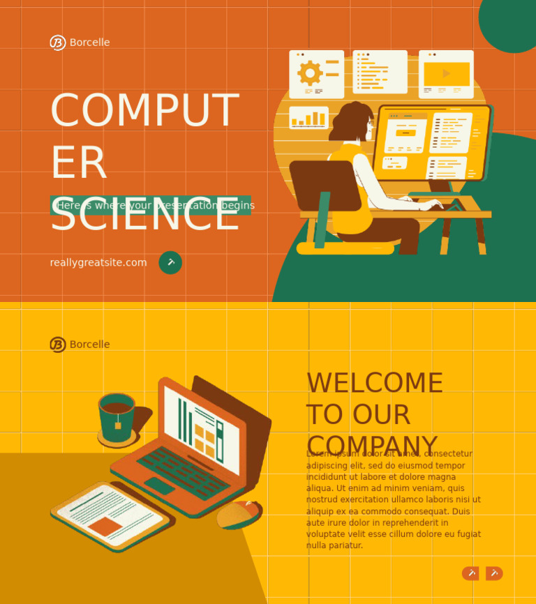 Orange and Green Illustration Computer Science Presentation - 20250327 ...