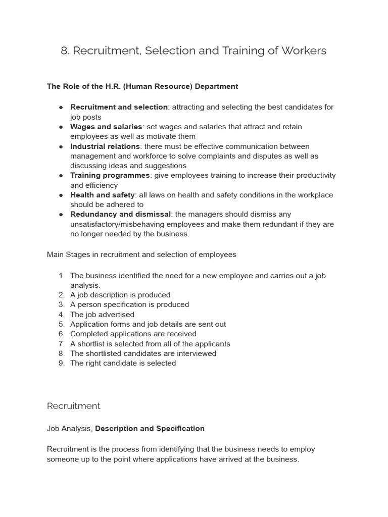 Recruitment and Training Strategies Guide | PDF | Recruitment | Employment