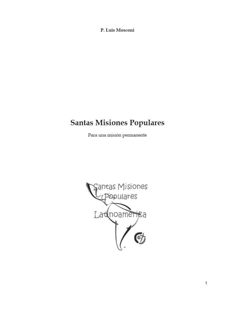 Santas Misiones Populares: Guía Práctica | PDF | Papa Francisco | Misionero