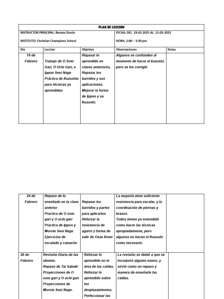 PLAN DE LECCION Mensual 9 - Christian Champions School | PDF