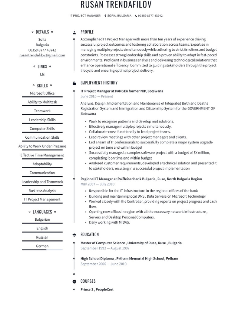 Rusan CV | PDF