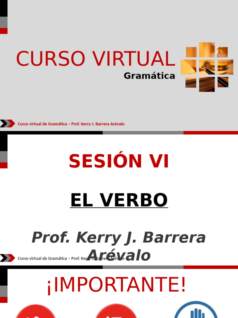 El Verbo - Presentación | PDF | Verbo | Tiempo gramatical