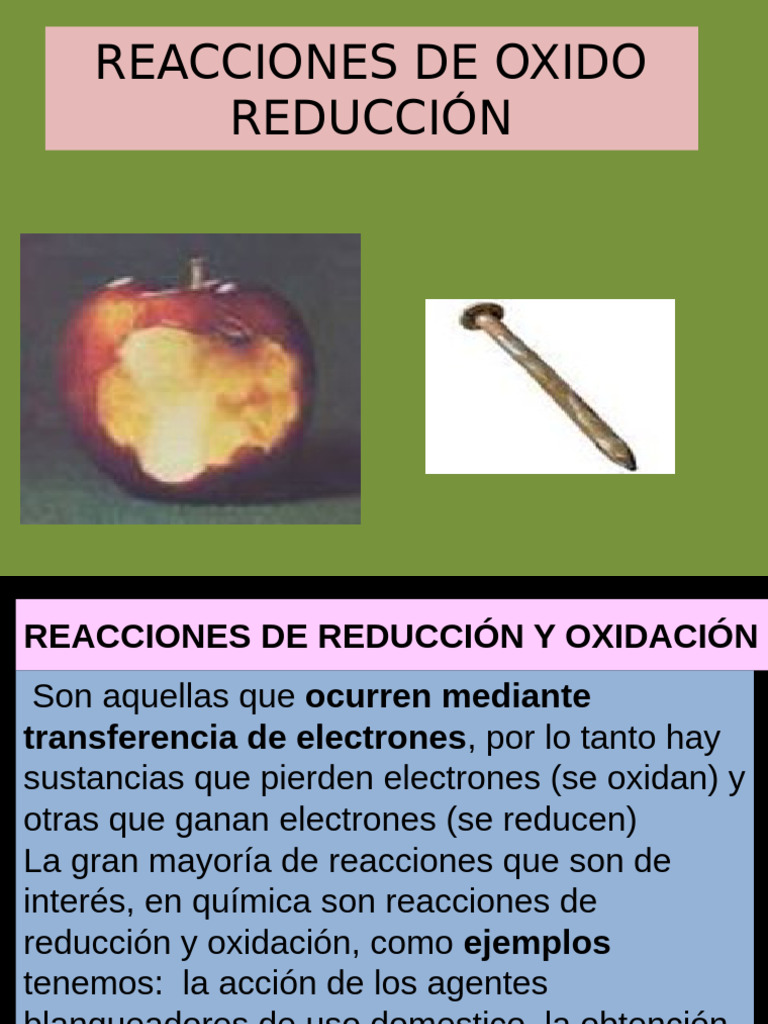 Reacciones de Oxido Reducción | PDF