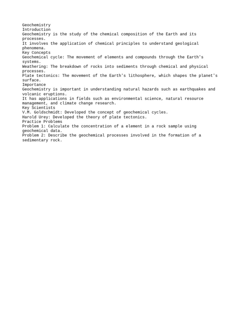 Geochemistry | PDF