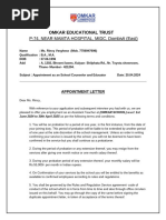 Appointment Order Format | PDF