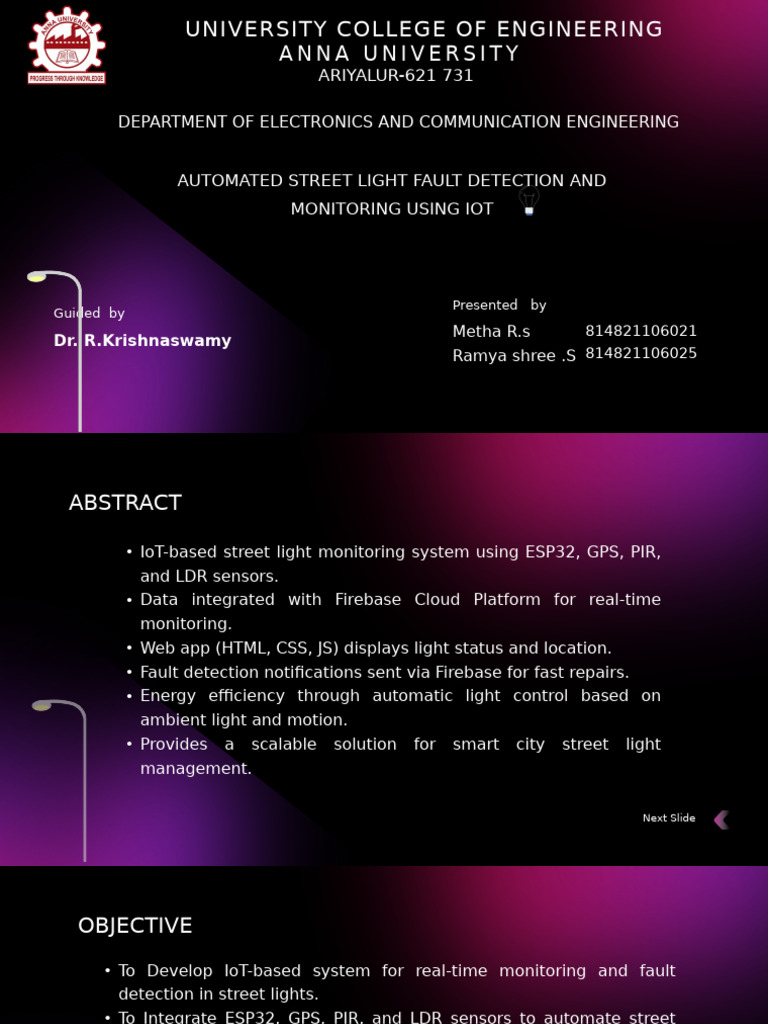 Automated Street Light Fault Detection and Monitoring Using Iot | PDF ...