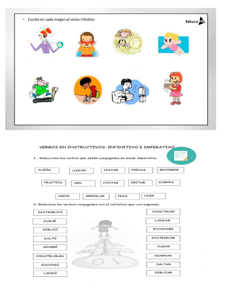 Actividades Verbos Imperativo e Infinitivo | PDF