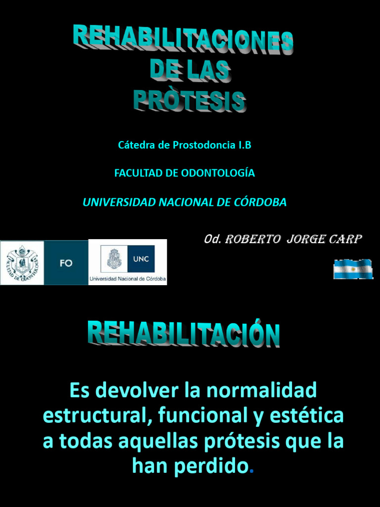 Rehabilitación y Compostura de Prótesis | PDF