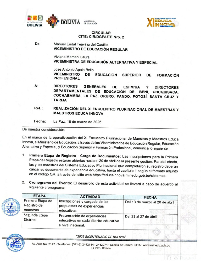 Circular Cir DGP Ute Nro 2 | PDF