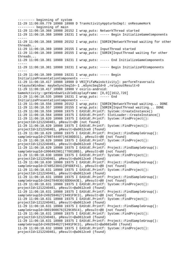 Log com.ea.gp.fifamobile 1732896381 | PDF | Computer Data | Software