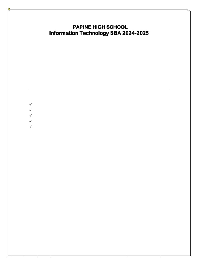 I.T Sba Question 2024-25 | PDF