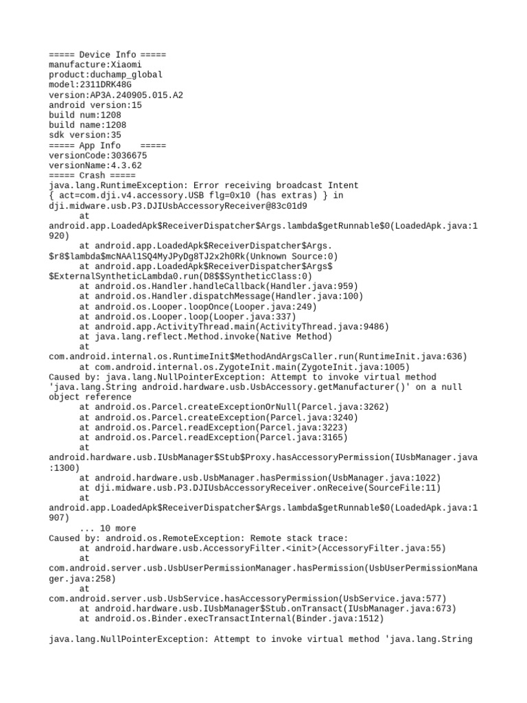 Crash 2025 03 21 11 15 01 | PDF | Java (Programming Language) | Software Industry