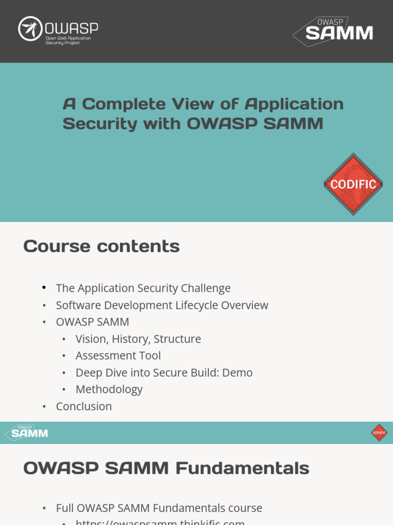 Aramhovsepyan a Complete View of Application Security With Owasp Samm | PDF | Computer Security ...
